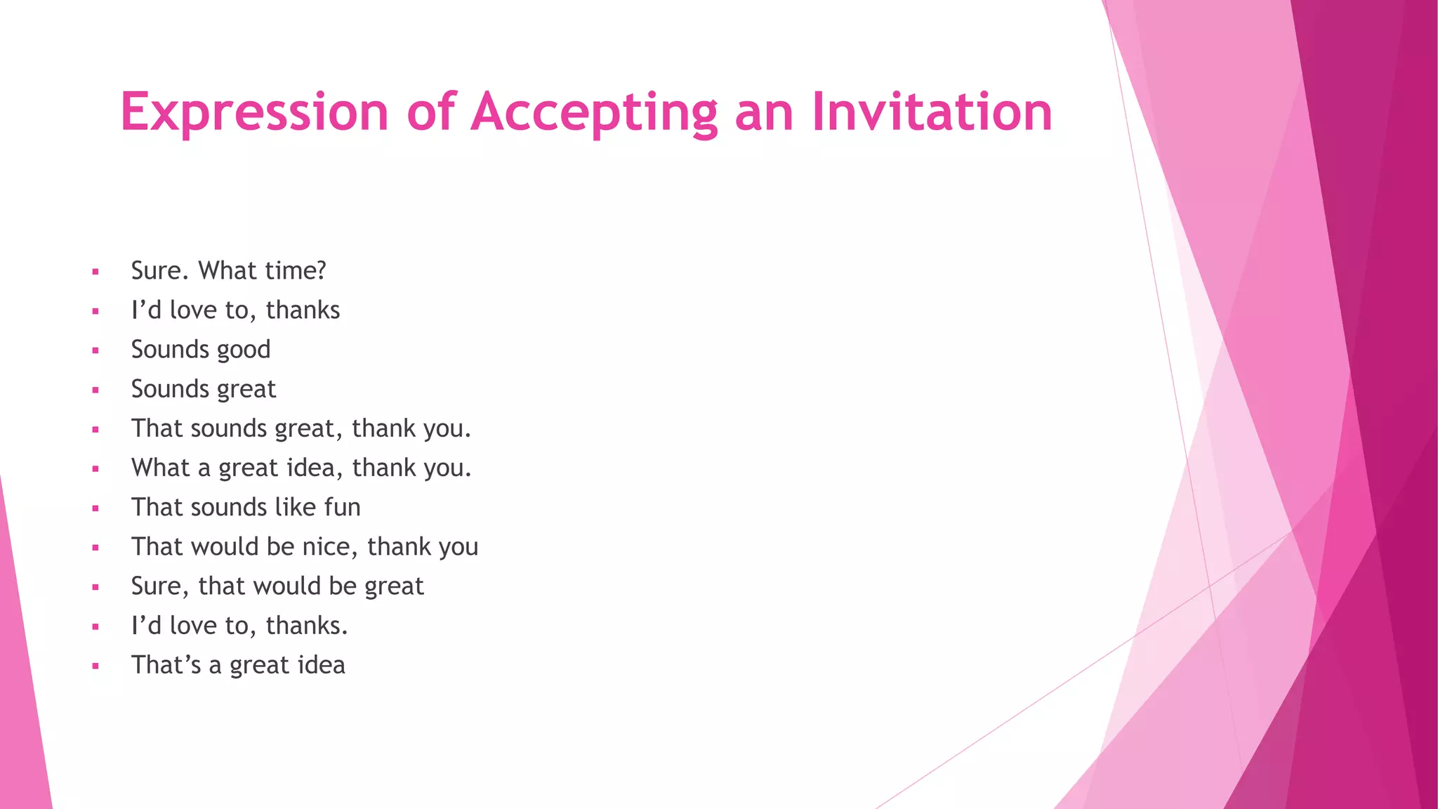 Making, Accepting, and Refusing an Invitation | PPTX