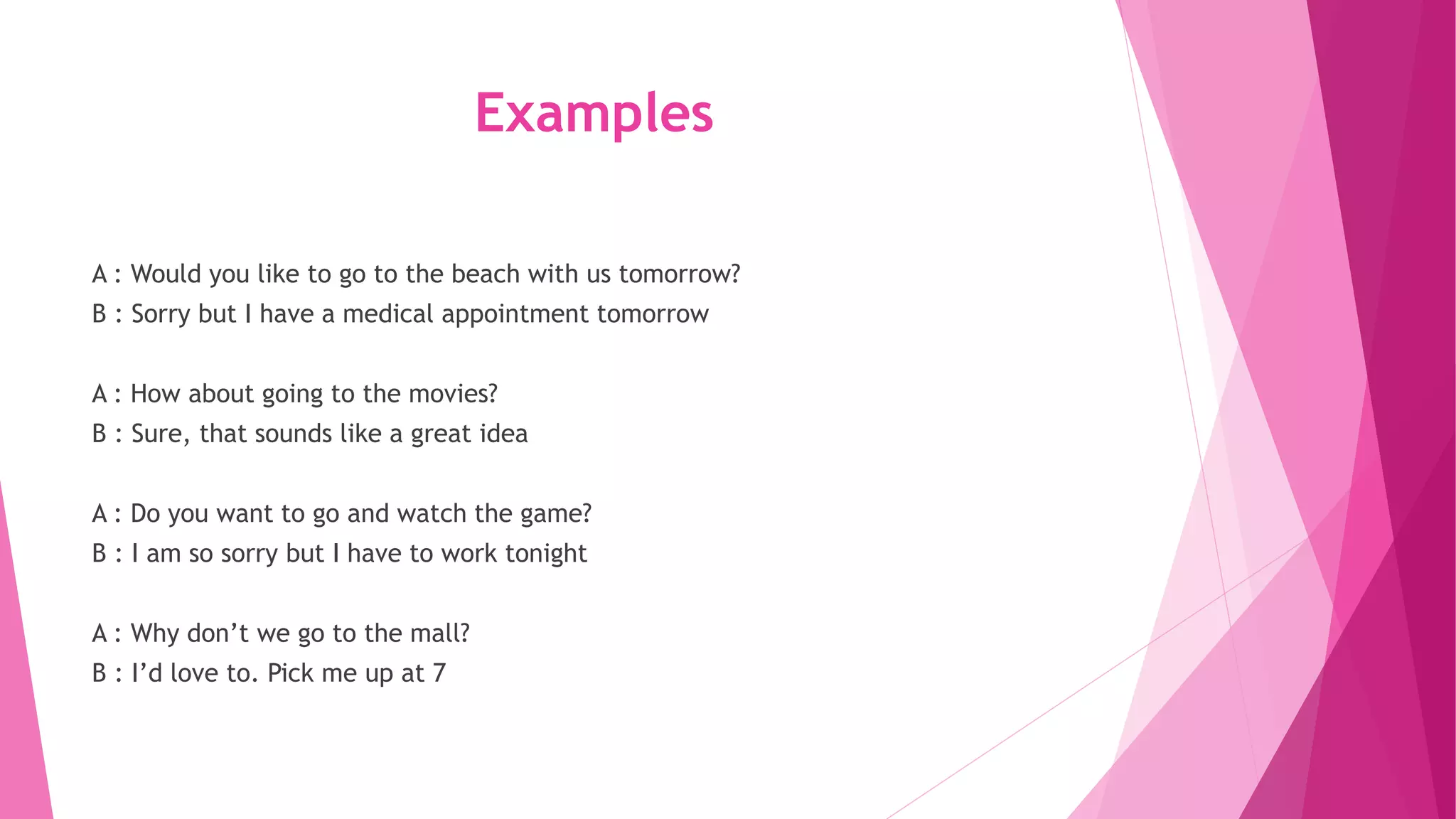 Making, Accepting, and Refusing an Invitation | PPTX