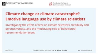 CombaStarke Etmaal2024 Fear Appeals by Scientists in Climate ...