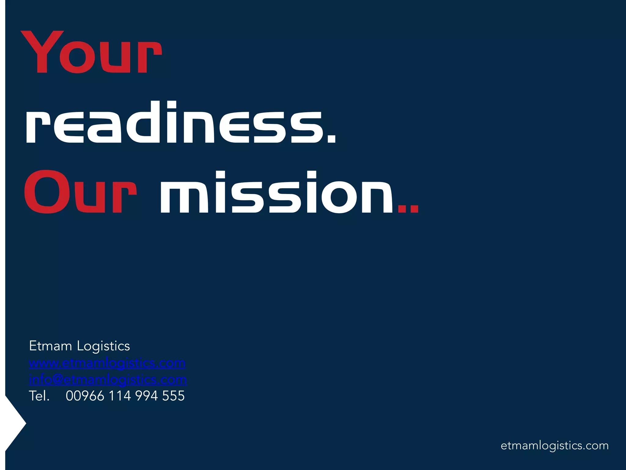 Etmam logistics & Riyadh Warehouse Presentation | PDF