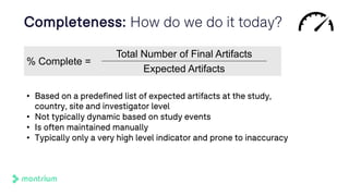 Implementing Metrics & Completeness Reporting in TMF Management | PDF