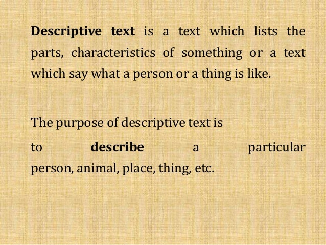 Speaking skill (Descriptive text)