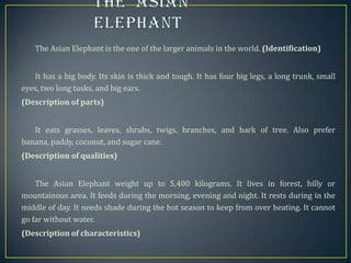 Speaking Skill - Descriptive Text (Describing Animal) | PPTX