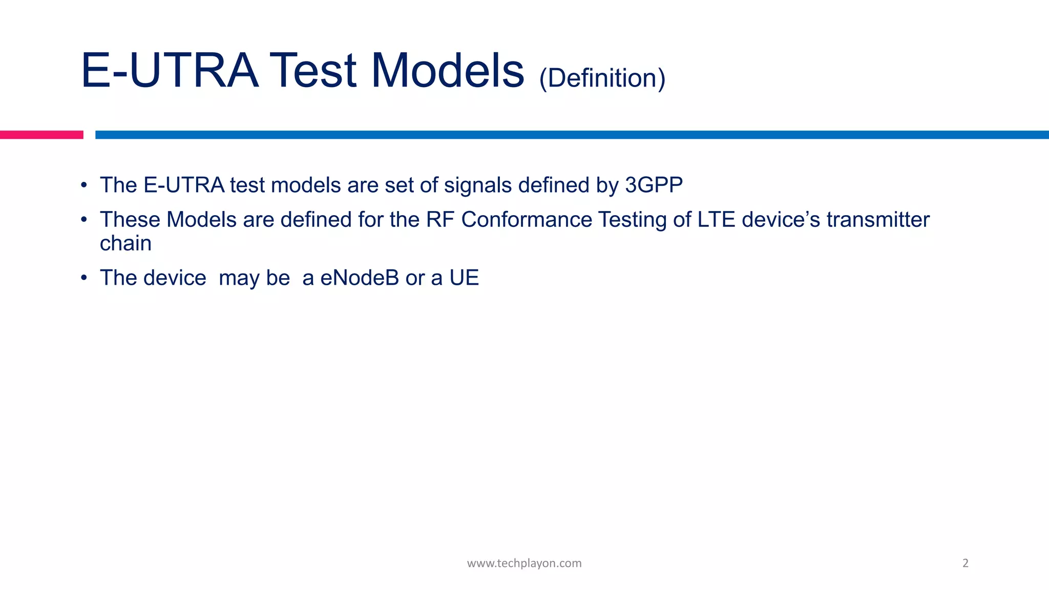 RAdio Testing EMT Test Models | PPTX