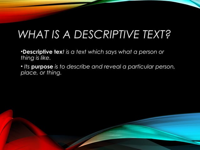 Descriptive text | PPT