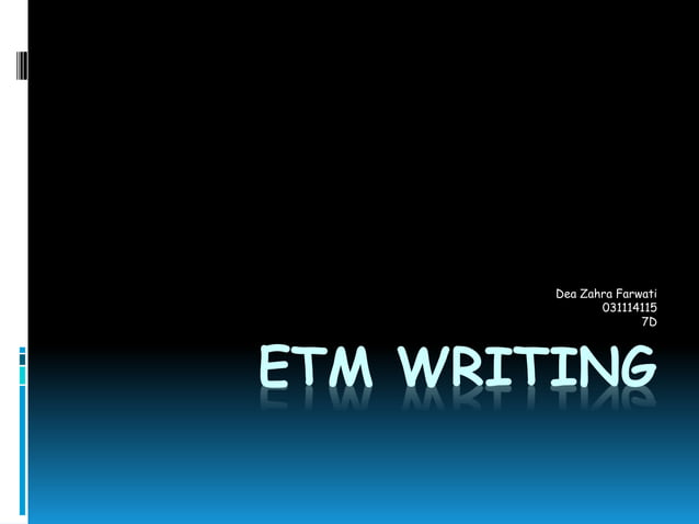 ETM_writing | PPT