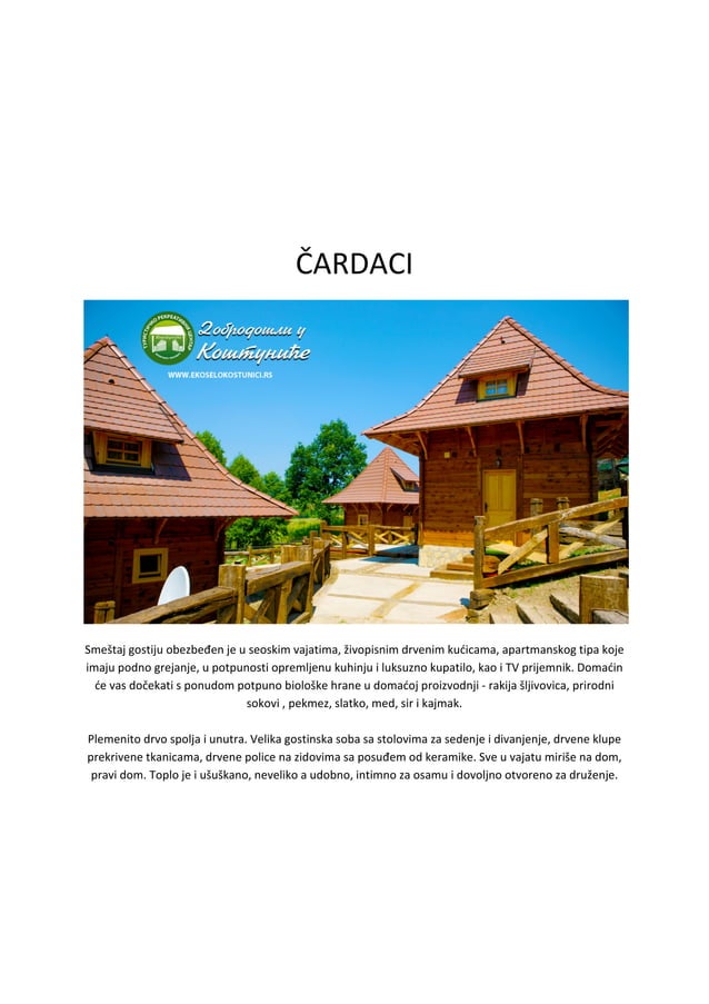Etno selo Kostunici | PDF