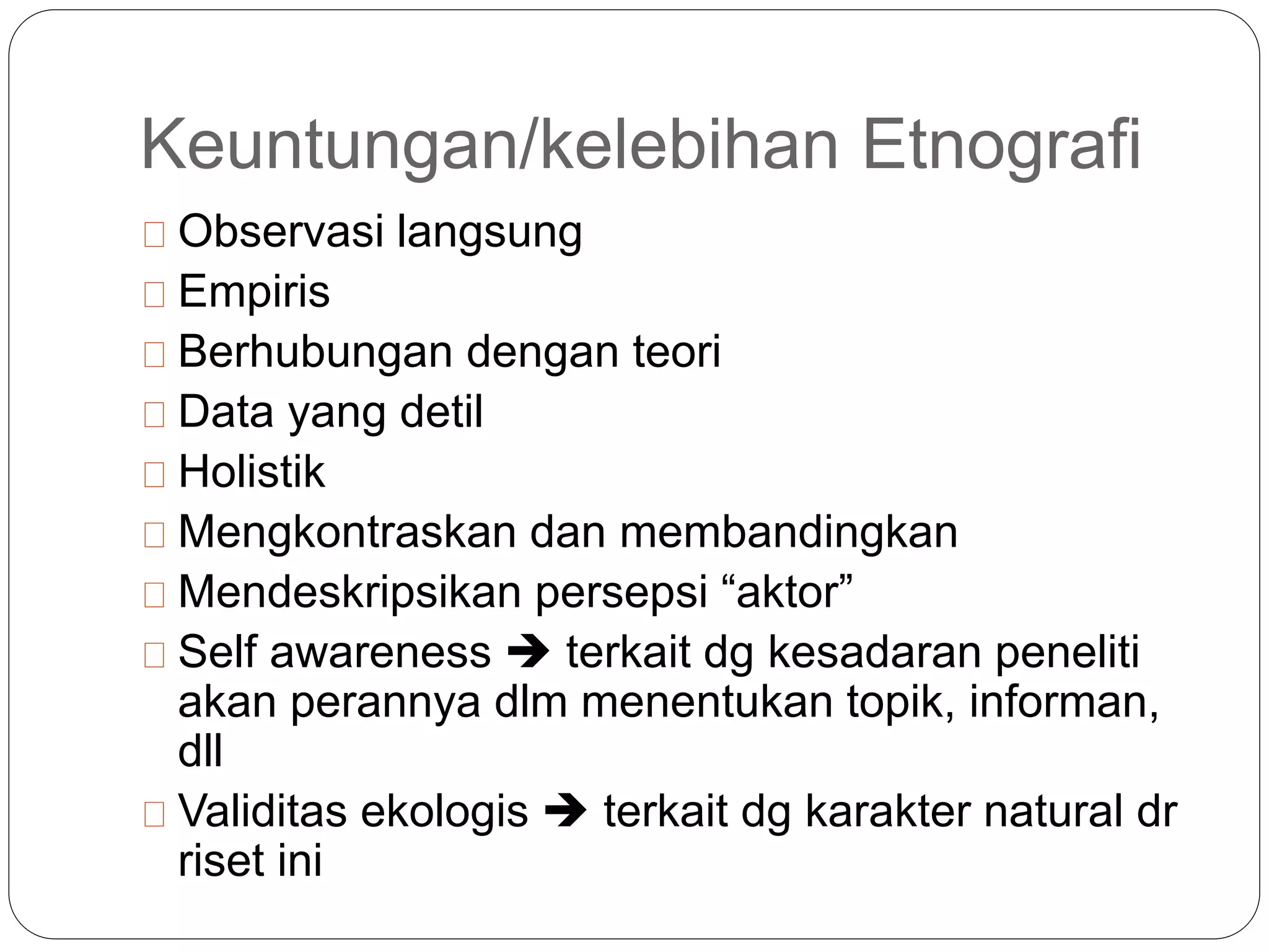 Etnografi | PPT