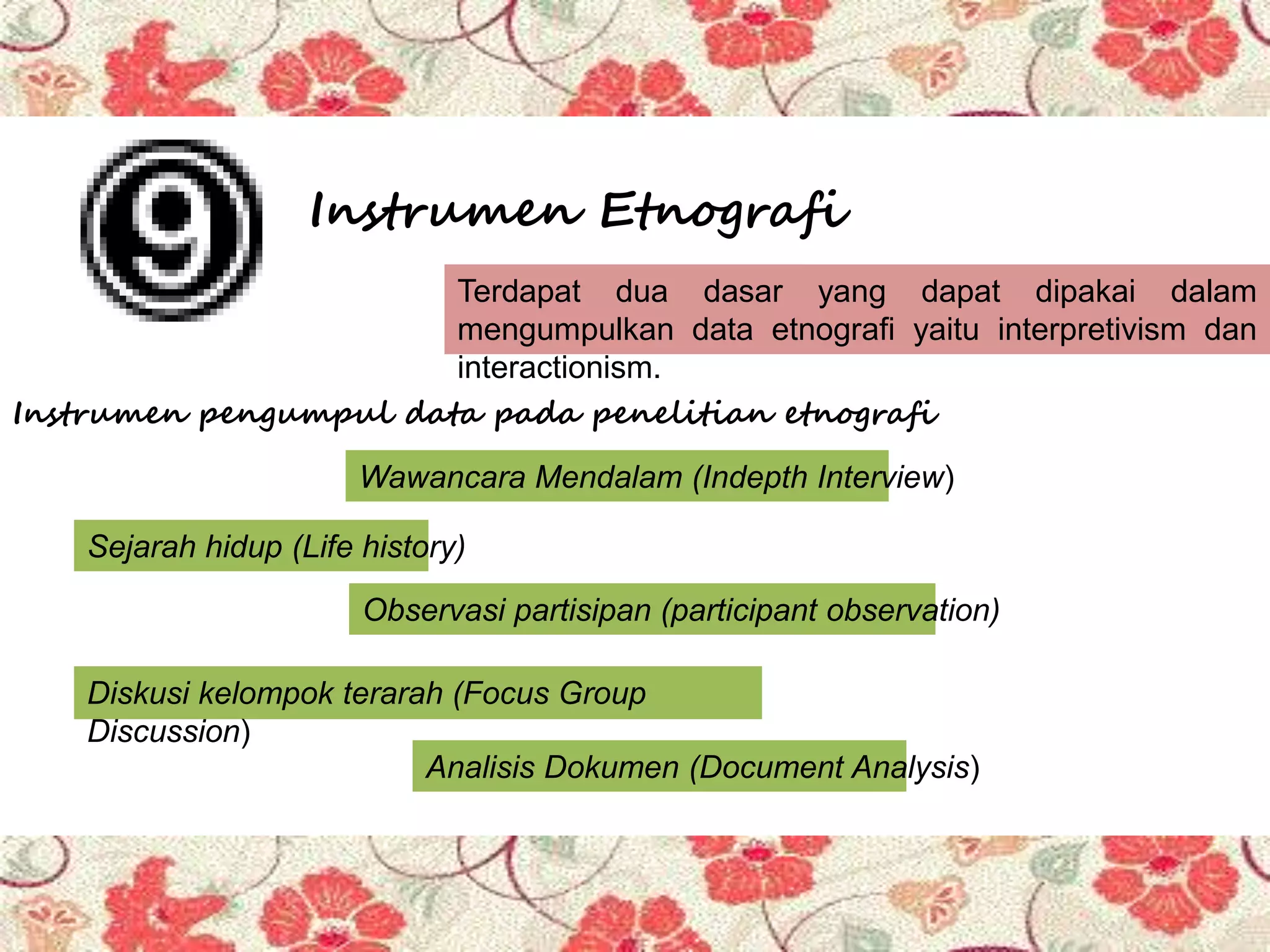 Etnografi presentasi | PPTX
