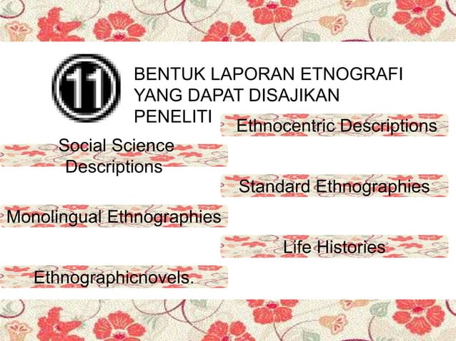 Etnografi presentasi | PPTX