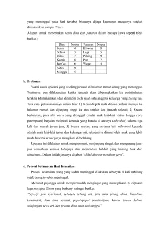 Etnografi Kematian dalam Perspektif Budaya Jawa | PDF