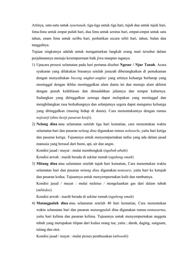 Etnografi Kematian dalam Perspektif Budaya Jawa | PDF