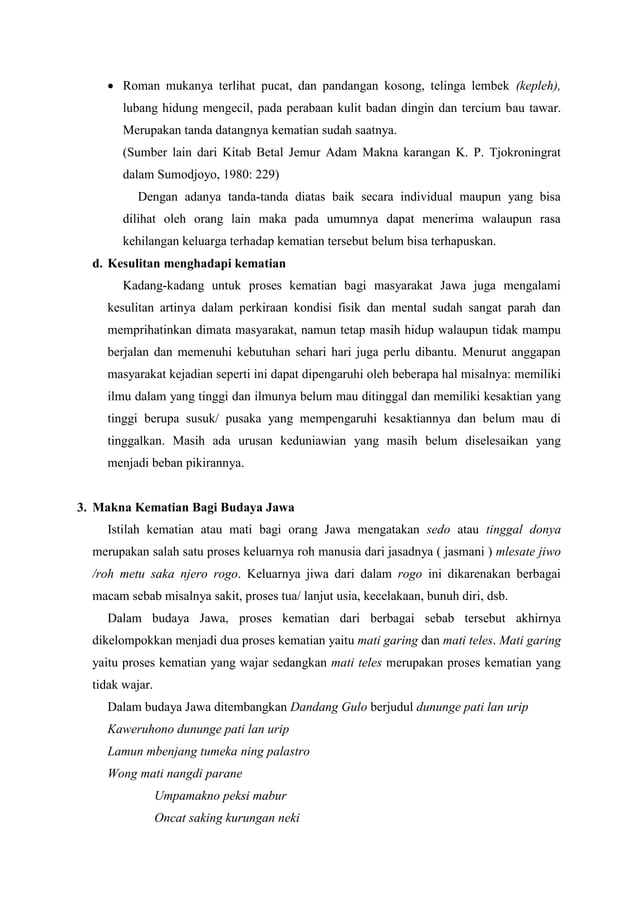 Etnografi Kematian dalam Perspektif Budaya Jawa | PDF