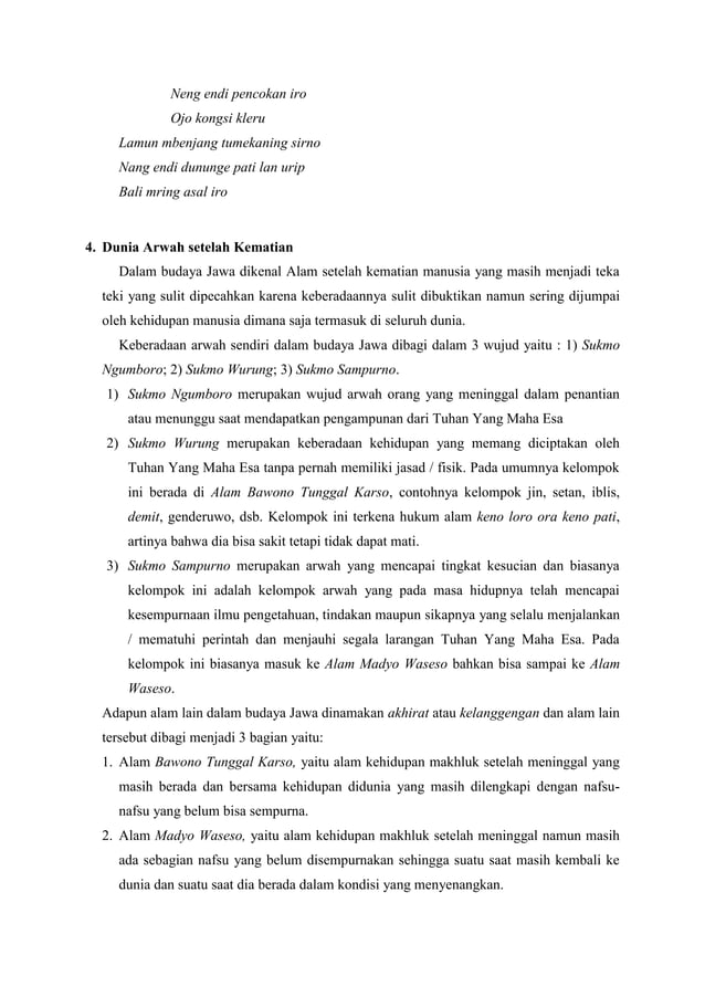 Etnografi Kematian dalam Perspektif Budaya Jawa | PDF