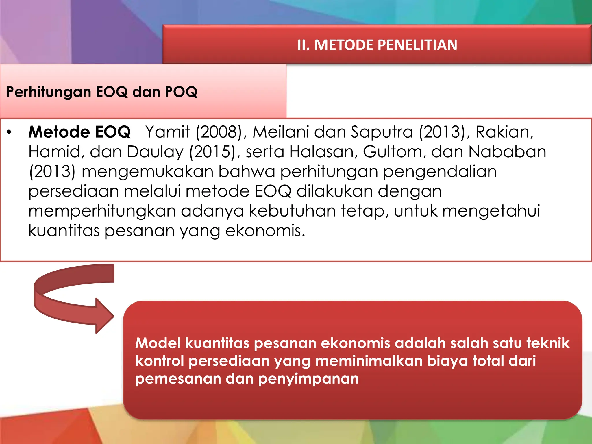 Metode EOQ dan POQ dalam Efisiensi Biaya Persediaan | PDF
