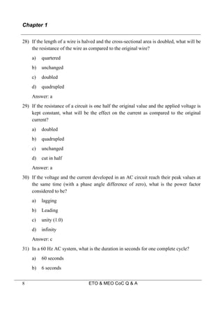 ETO & MEO Certificate of Competency Questions and Answers | PDF