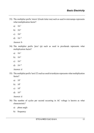 ETO & MEO Certificate of Competency Questions and Answers | PDF