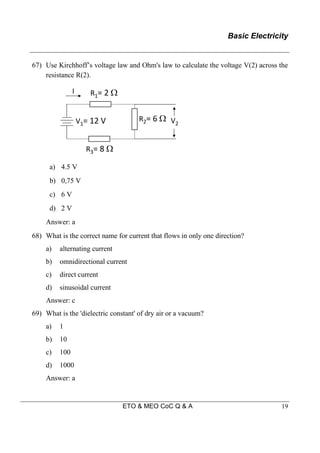 ETO & MEO Certificate of Competency Questions and Answers | PDF