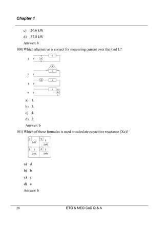ETO & MEO Certificate of Competency Questions and Answers | PDF