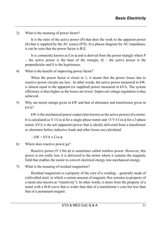 ETO & MEO Certificate of Competency Questions and Answers | PDF