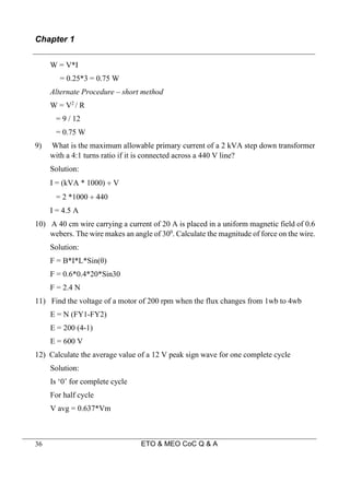 ETO & MEO Certificate of Competency Questions and Answers | PDF