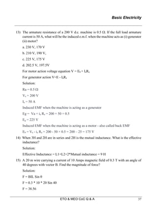 ETO & MEO Certificate of Competency Questions and Answers | PDF