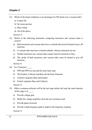 ETO & MEO Certificate of Competency Questions and Answers | PDF