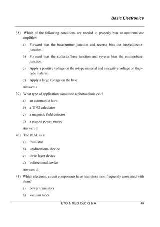 ETO & MEO Certificate of Competency Questions and Answers | PDF