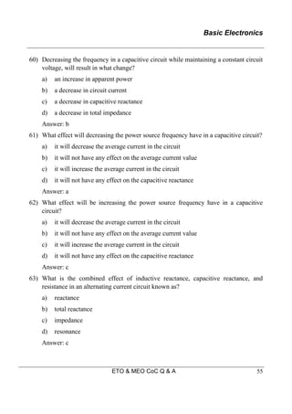 ETO & MEO Certificate of Competency Questions and Answers | PDF
