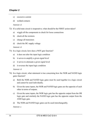 ETO & MEO Certificate of Competency Questions and Answers | PDF
