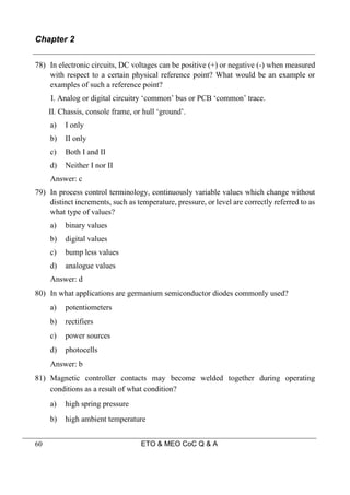 ETO & MEO Certificate of Competency Questions and Answers | PDF