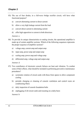 ETO & MEO Certificate of Competency Questions and Answers | PDF