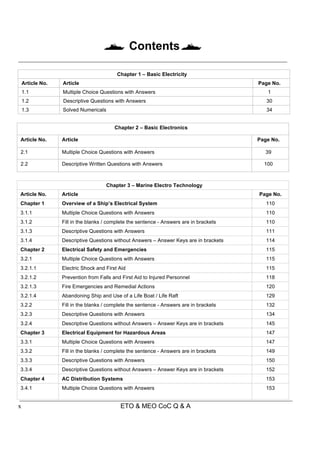 ETO & MEO Certificate of Competency Questions and Answers | PDF