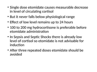 Etomidate use in procedural sedation and analgesia | PPTX