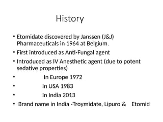 Etomidate use in procedural sedation and analgesia | PPTX