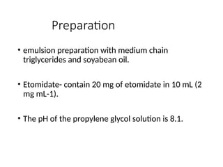 Etomidate use in procedural sedation and analgesia | PPTX