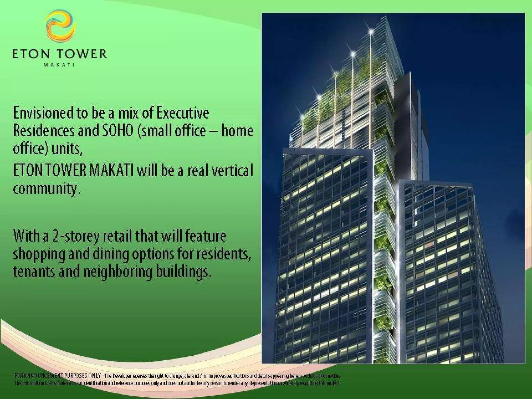 Eton Tower Makati Presentation | PPT