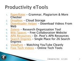 E tools for Educators | PPT