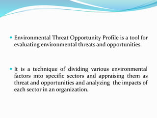 Environmental Threat Opportunity Profile | PPTX