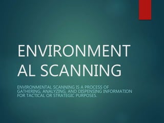 Etop analysis(ENVIRONMENT THREAT AND OPPORTUNITY PROFILE (ETOP) | PPTX