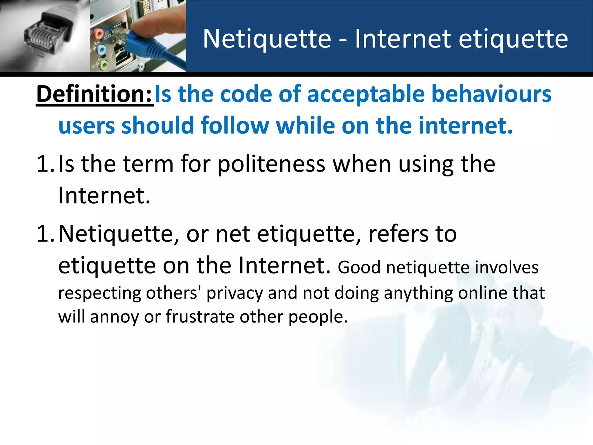 2.5 Netiquette | PPTX
