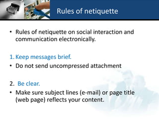 2.5 Netiquette | PPTX | Internet for Beginners | Internet