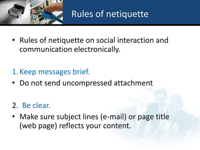 2.5 Netiquette | PPTX | Internet for Beginners | Internet