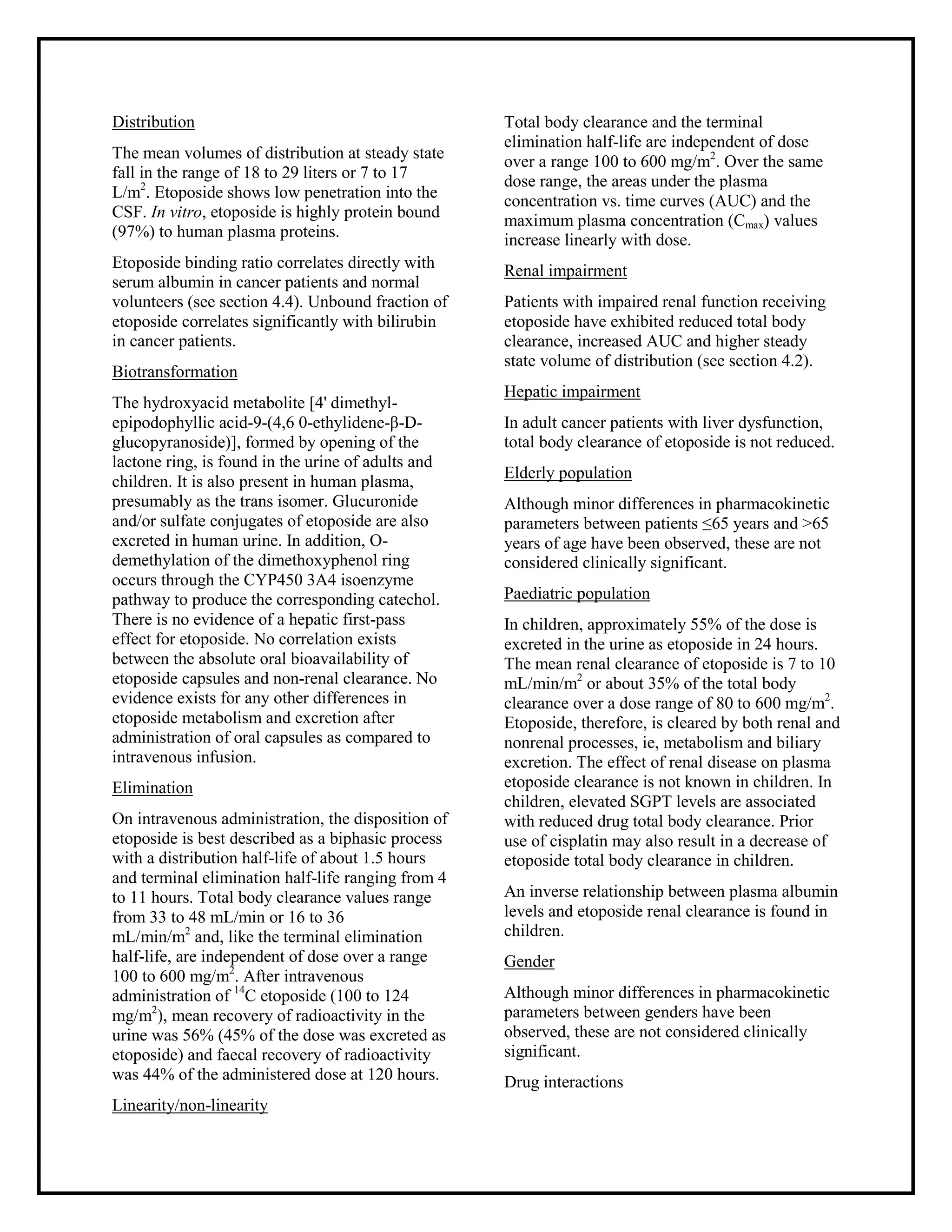 Etoposide 50 mg, 100mg capsule, soft smpc taj pharmaceuticals | PDF