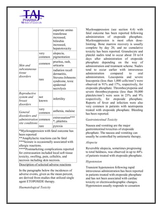 Etoposide Injection Taj Pharma SmPC | PDF | Pharmaceutical Drugs ...