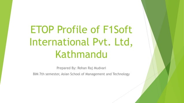 ETOP Profile of F1Soft International Nepal | PPT