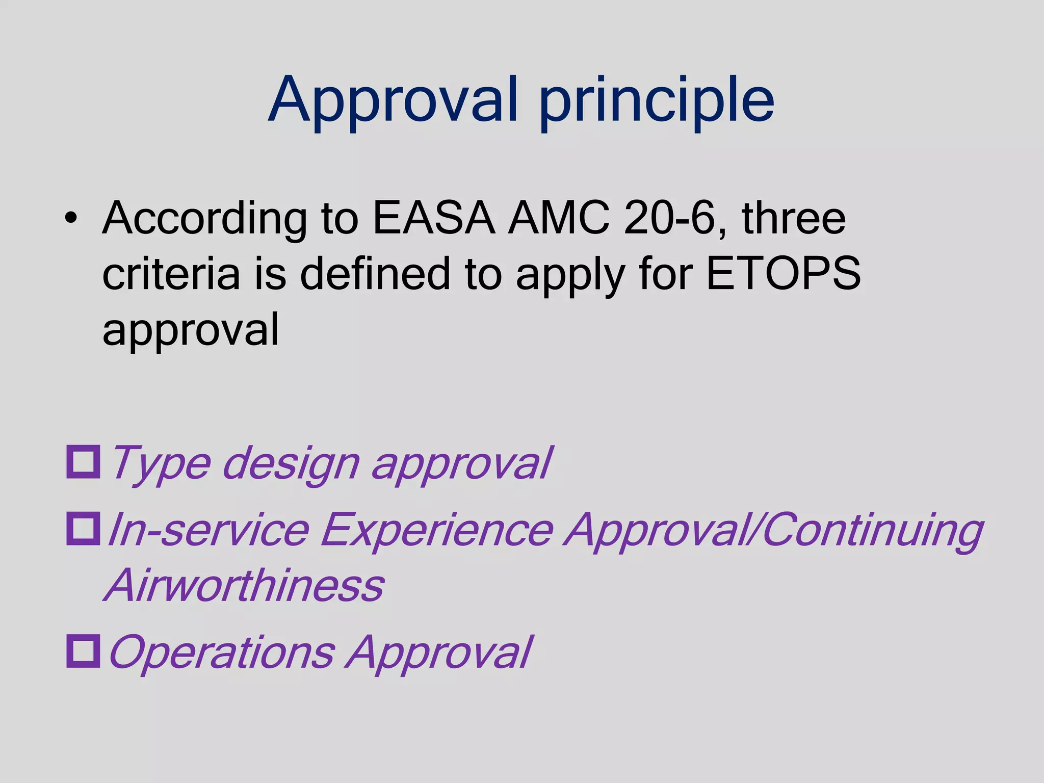 ETOPS - Extended Twinned Engine Operations | PPTX