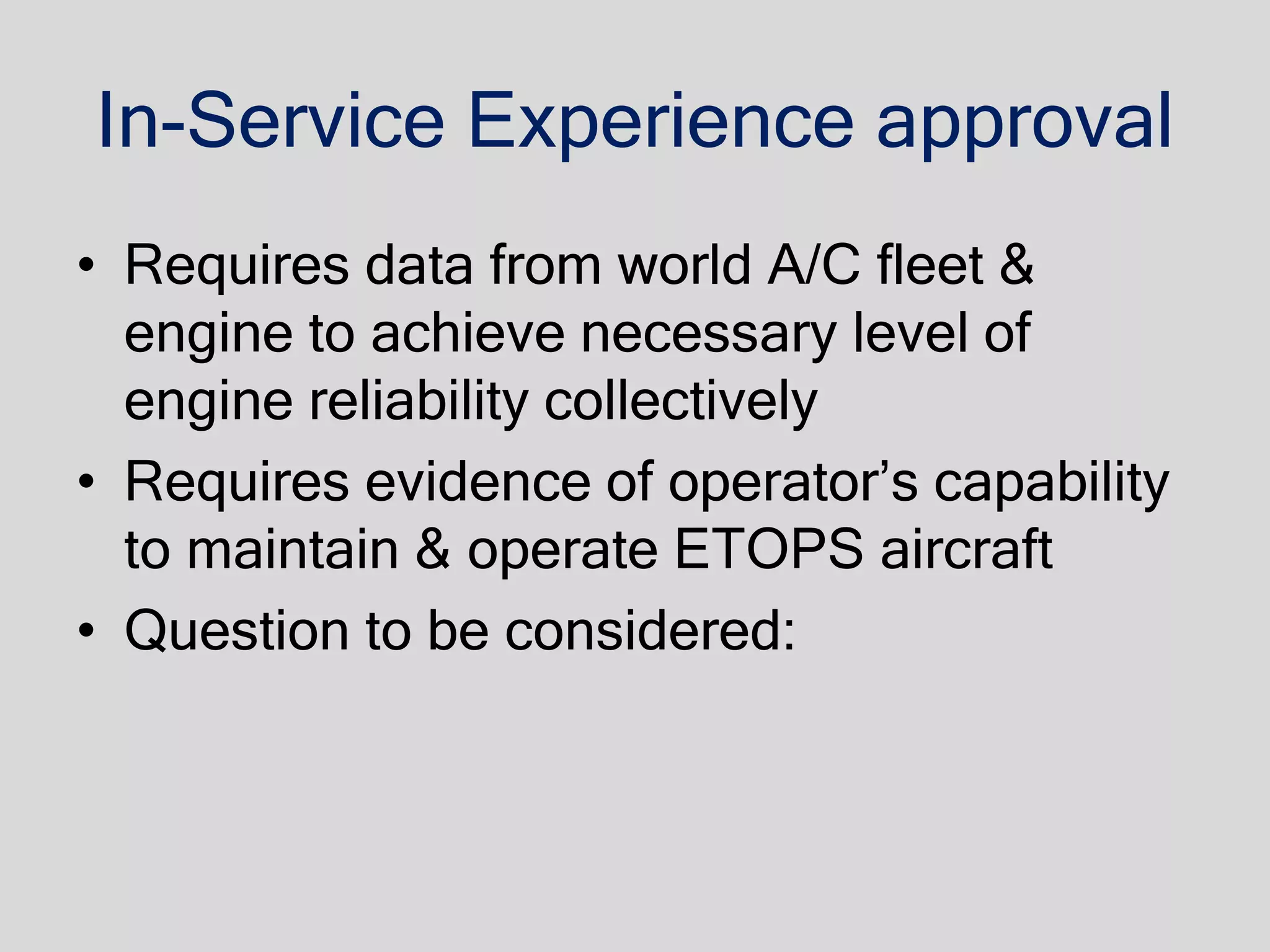 ETOPS - Extended Twinned Engine Operations | PPTX