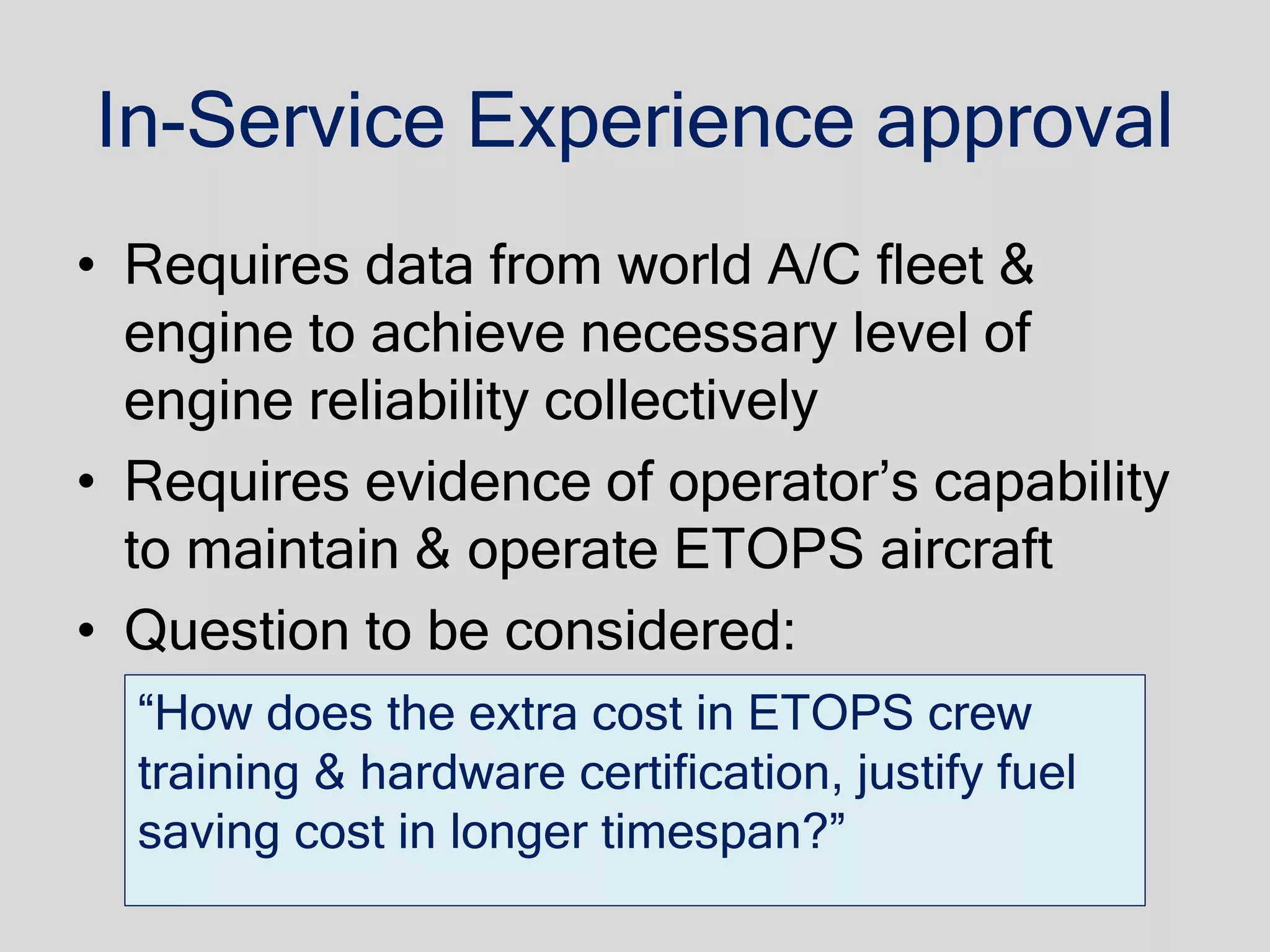 ETOPS - Extended Twinned Engine Operations | PPTX