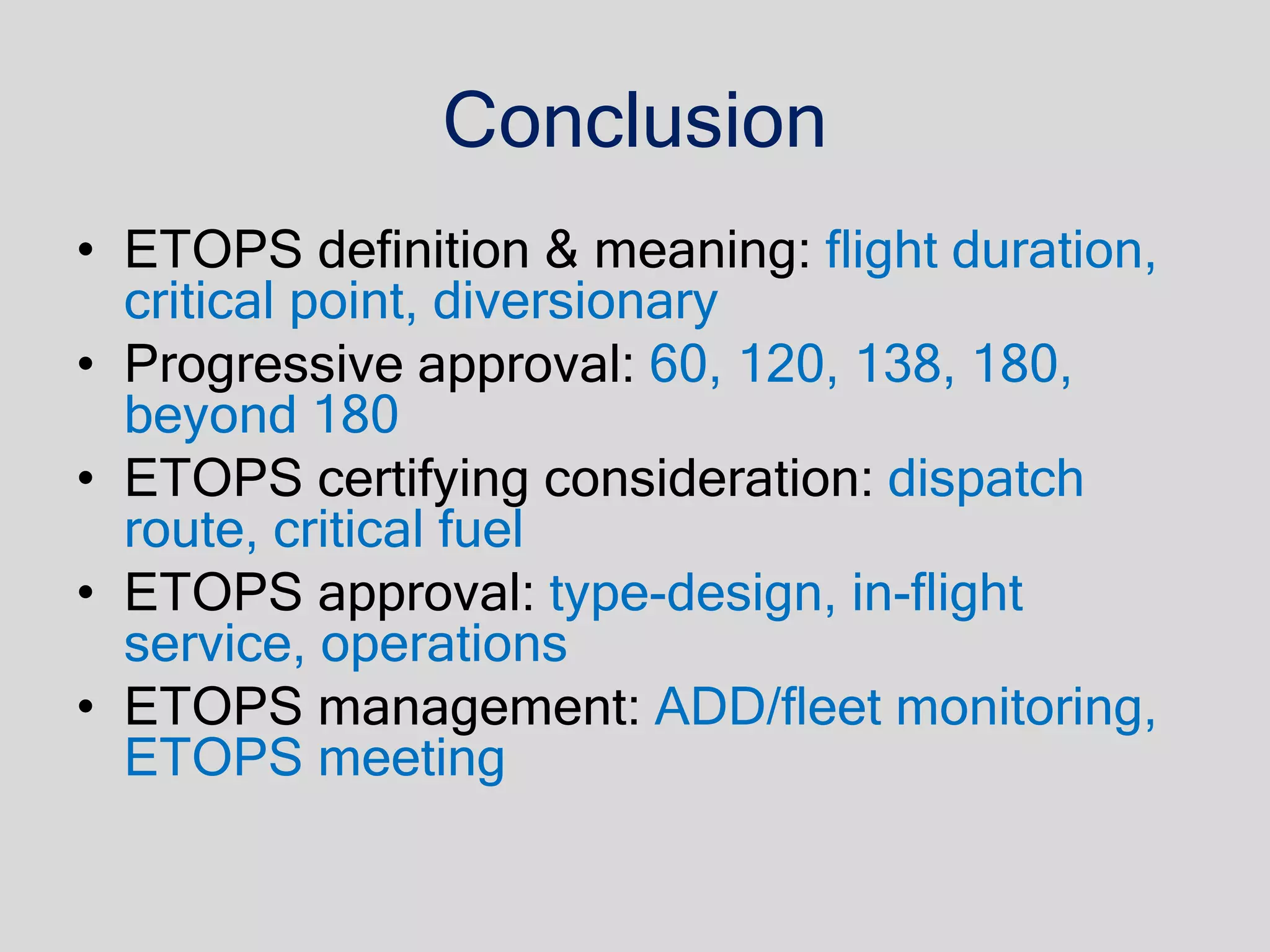 ETOPS - Extended Twinned Engine Operations | PPTX